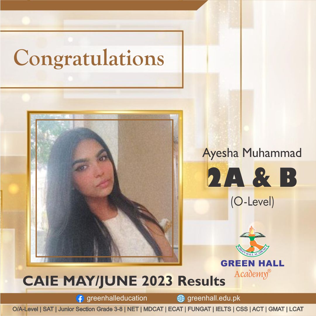 CAIE May/June 2023 Record Breaking Result O-Level - Greenhall Academy