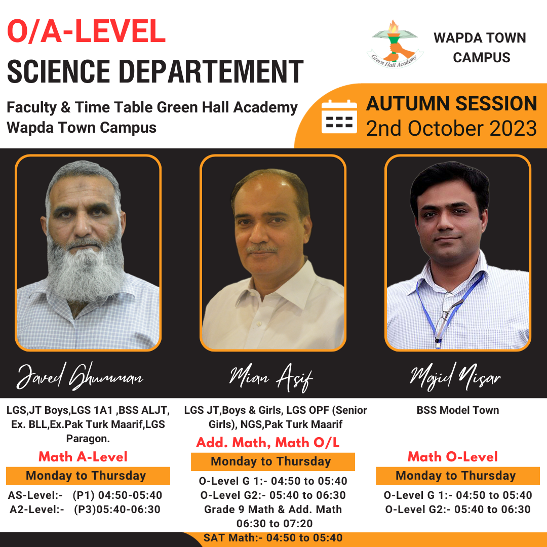 O/A-Level Autumn Session 2023. - Greenhall Academy