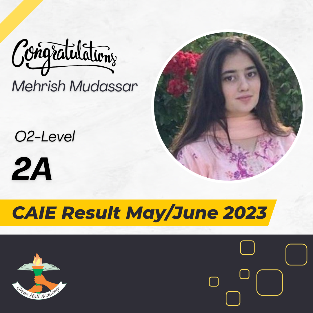 CAIE May/June 2023 Result O-Level - Greenhall Academy
